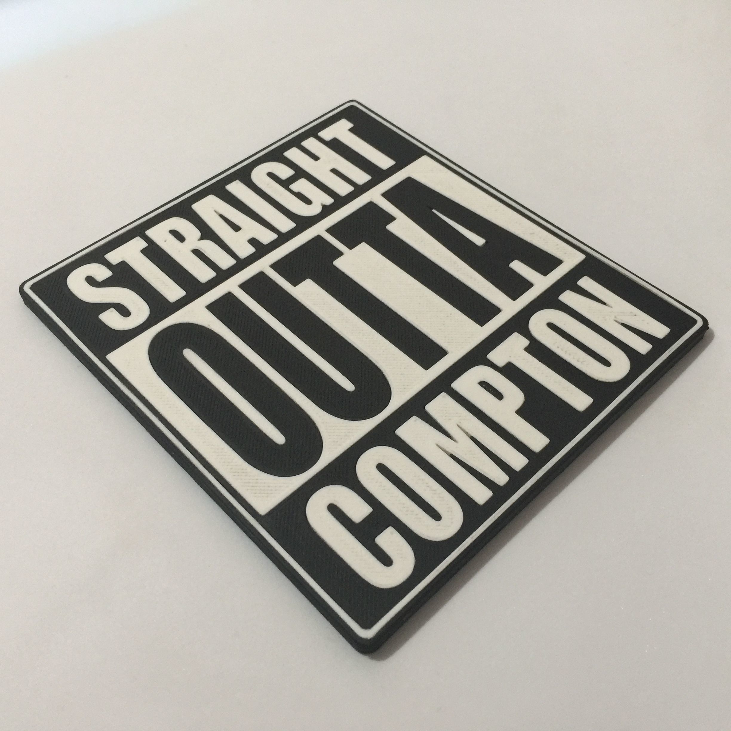 Straight Outta Compton logo Coaster free 3D model 3D printable | CGTrader