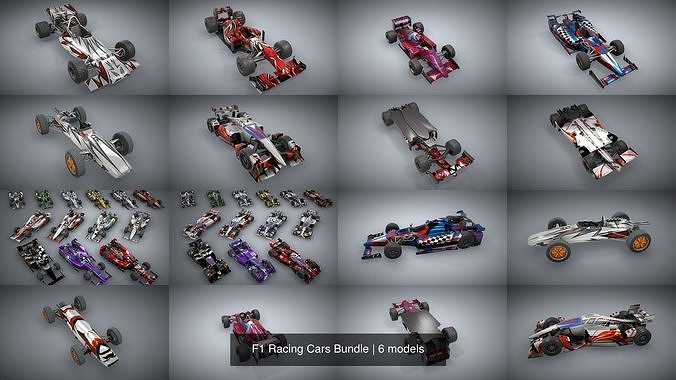 3D Model Collection F1 Racing Cars Bundle VR / AR / low-poly | CGTrader