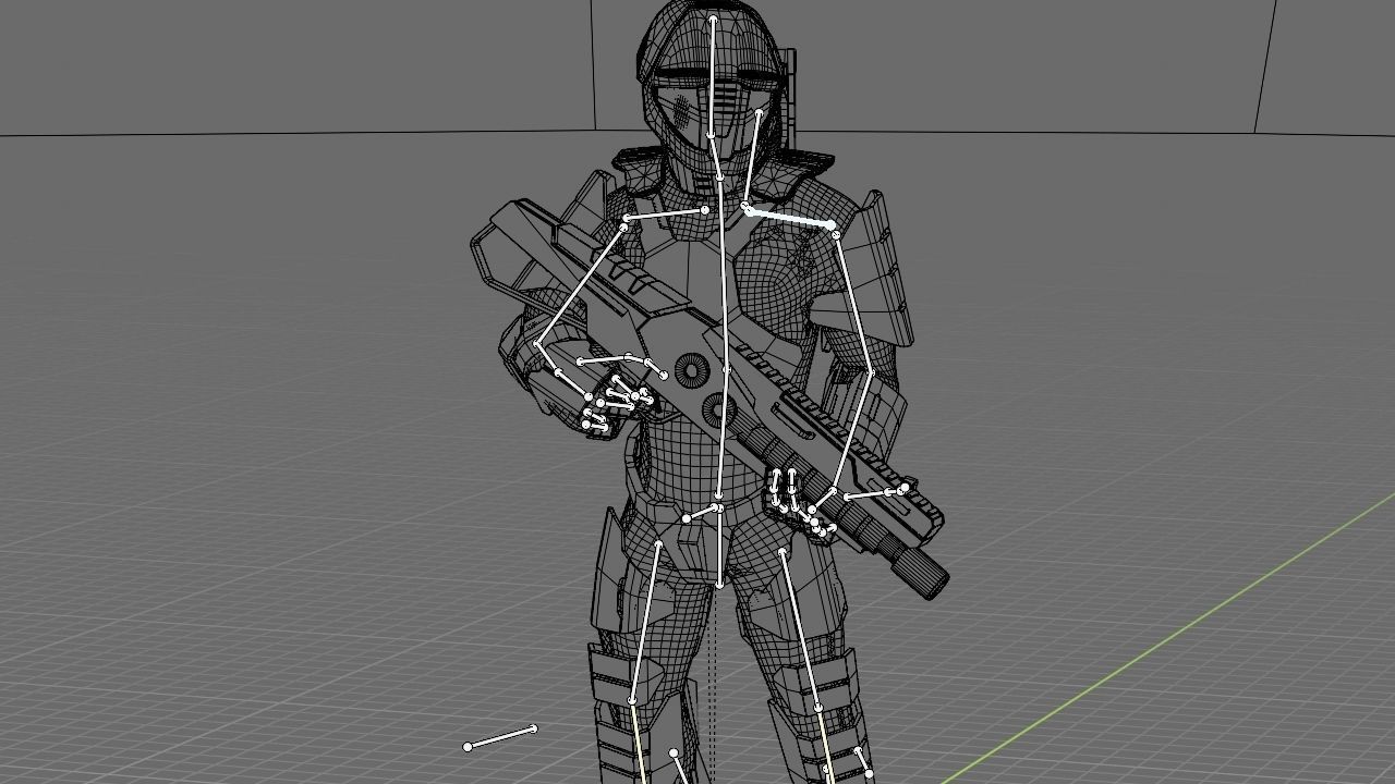 Cyborg Soldier rigged character 3D model rigged | CGTrader