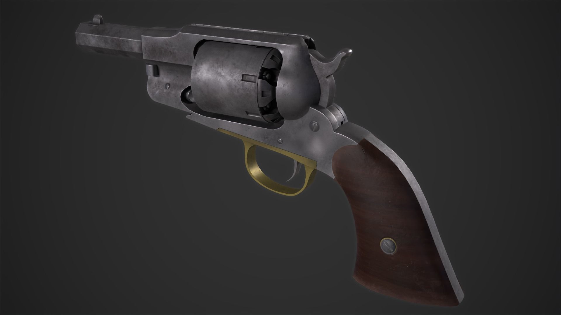 3D model Remington New Army Revolver - With Modifications VR / AR / low ...