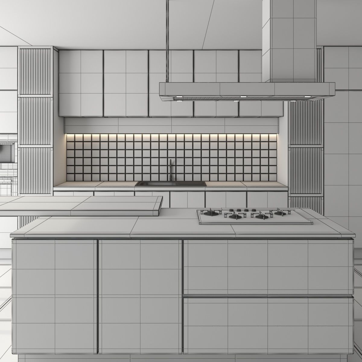 kitcen set 30 3D model | CGTrader