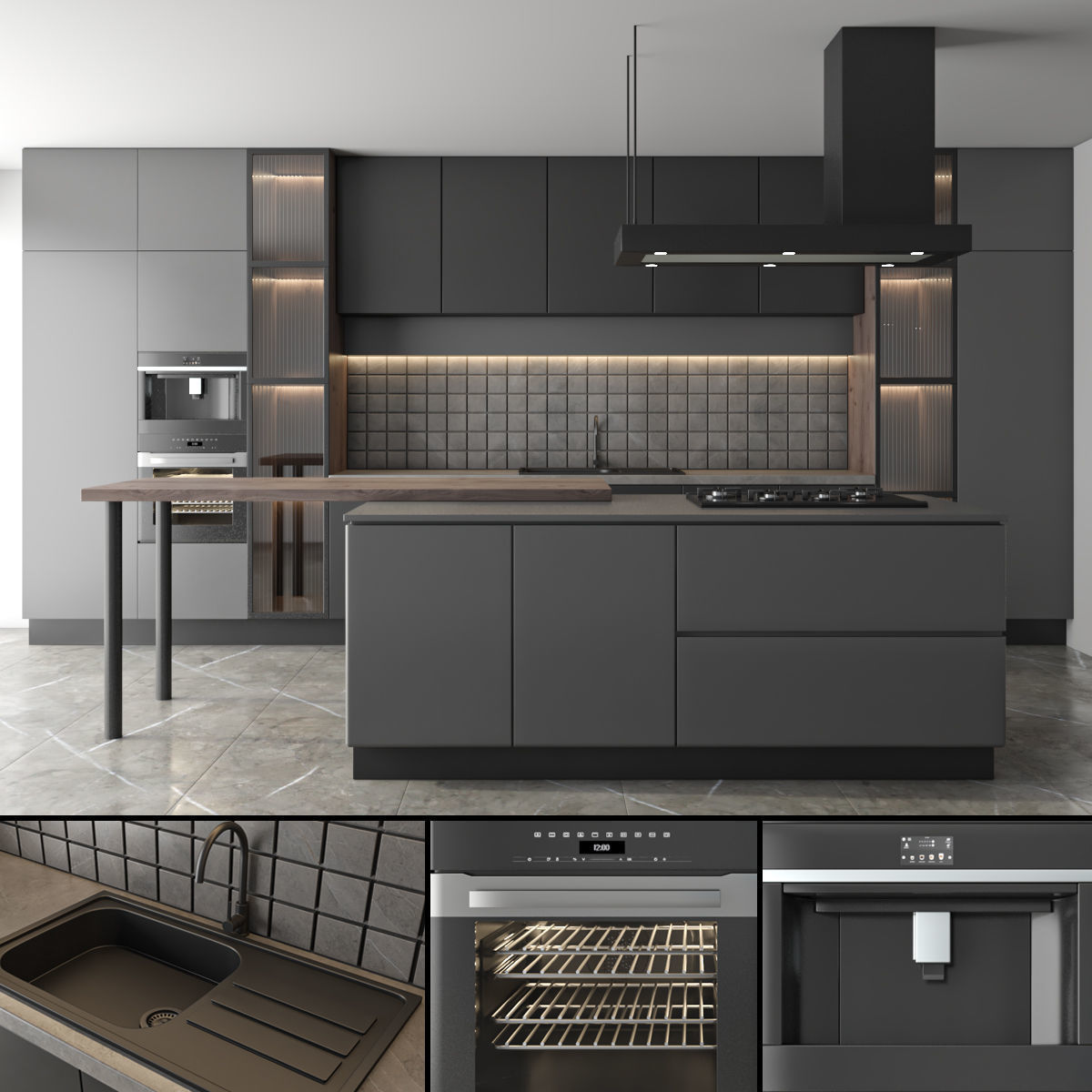 kitcen set 30 3D model | CGTrader