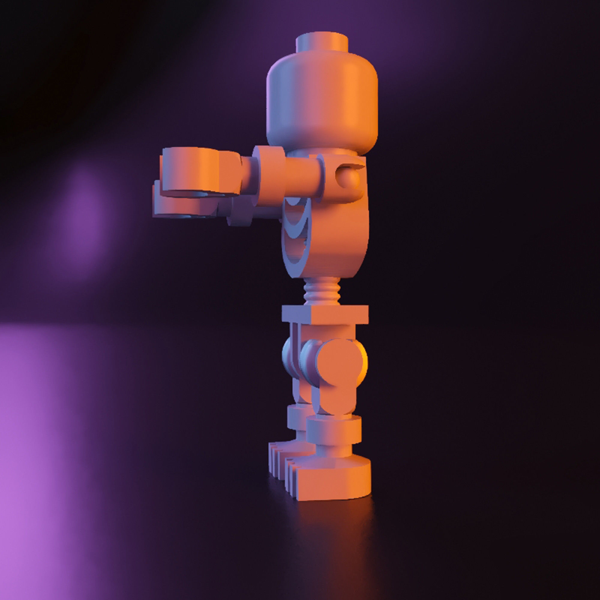 Lego sceleton man stl 3D model 3D printable | CGTrader