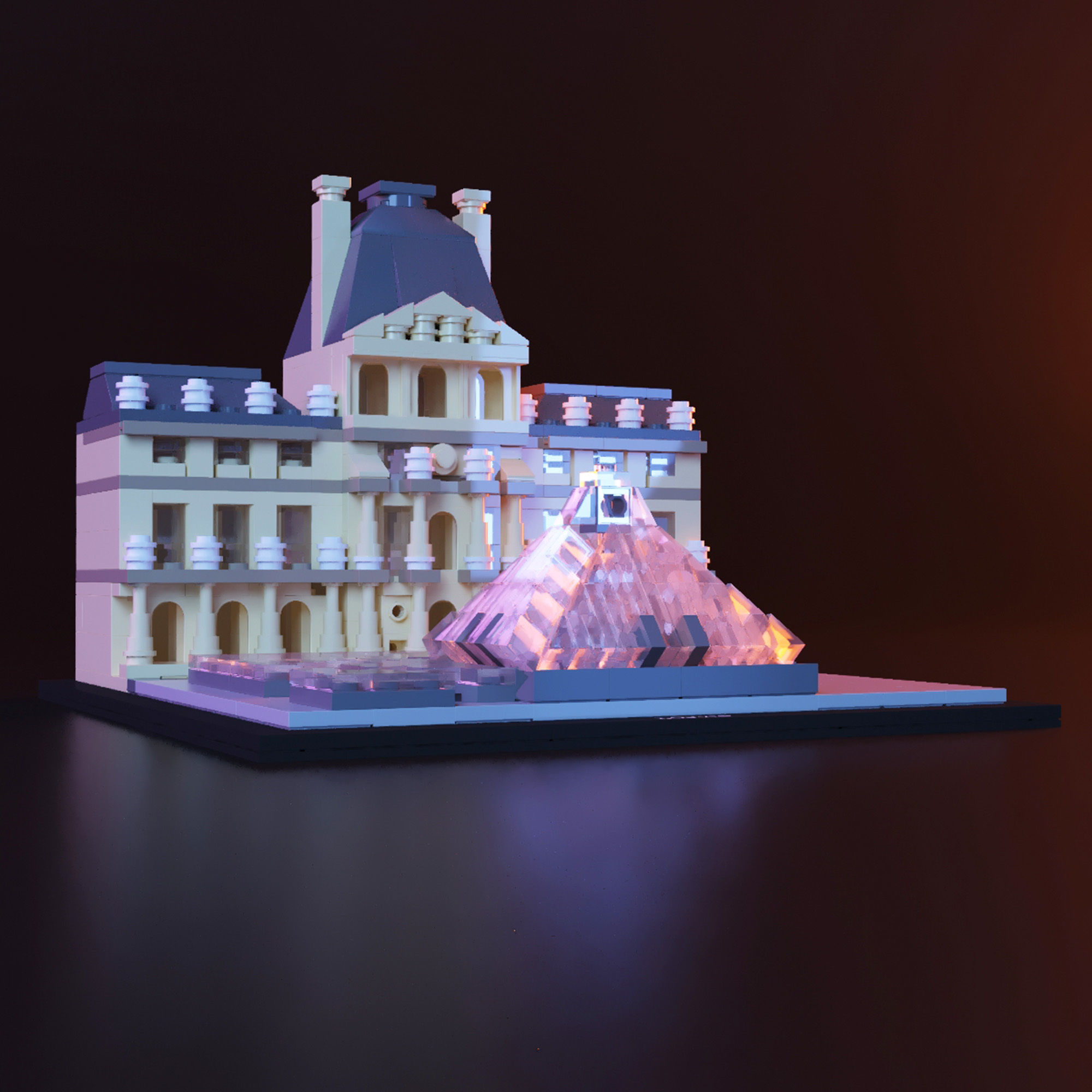 Lego Louvre stl 3D model 3D printable | CGTrader