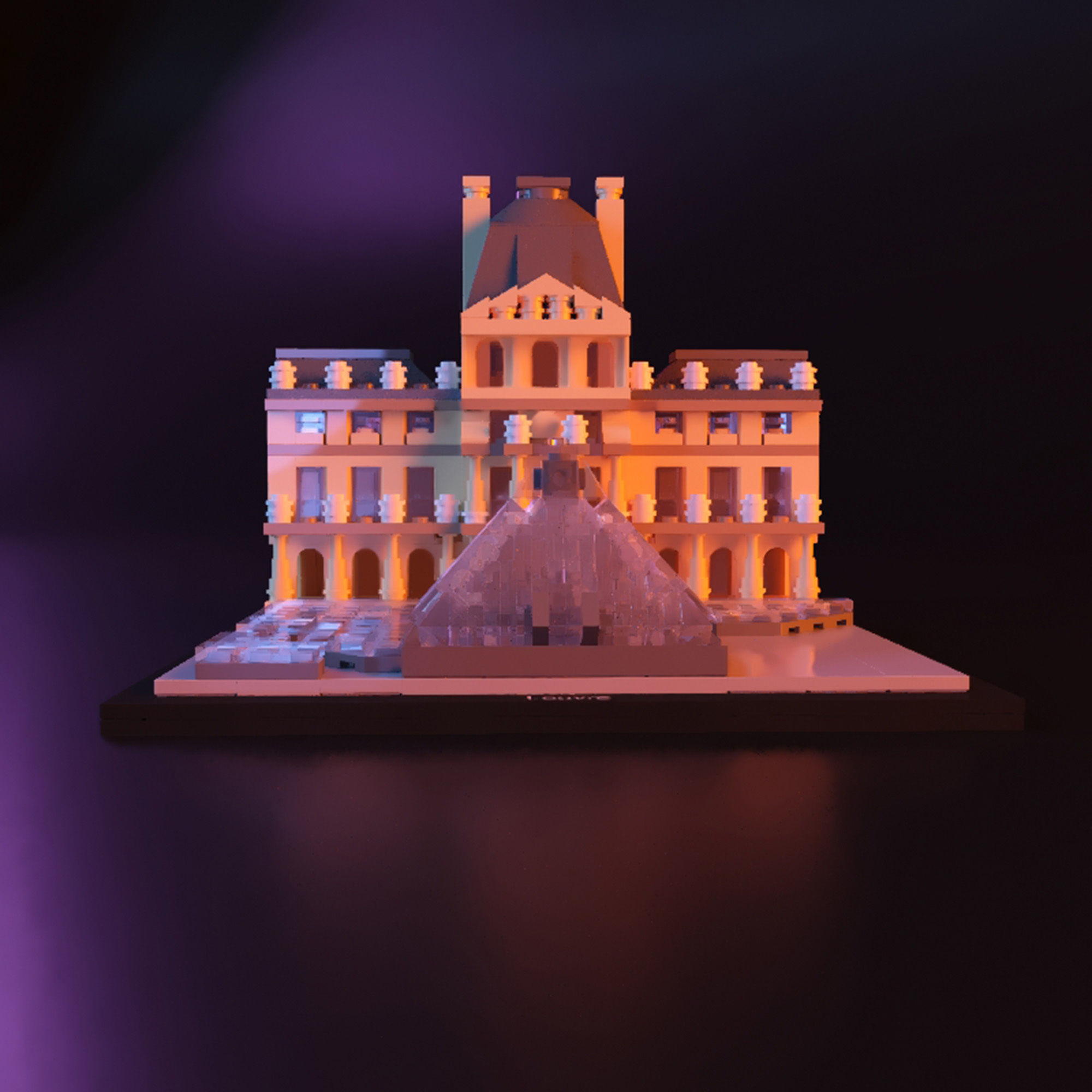Lego Louvre stl 3D model 3D printable | CGTrader