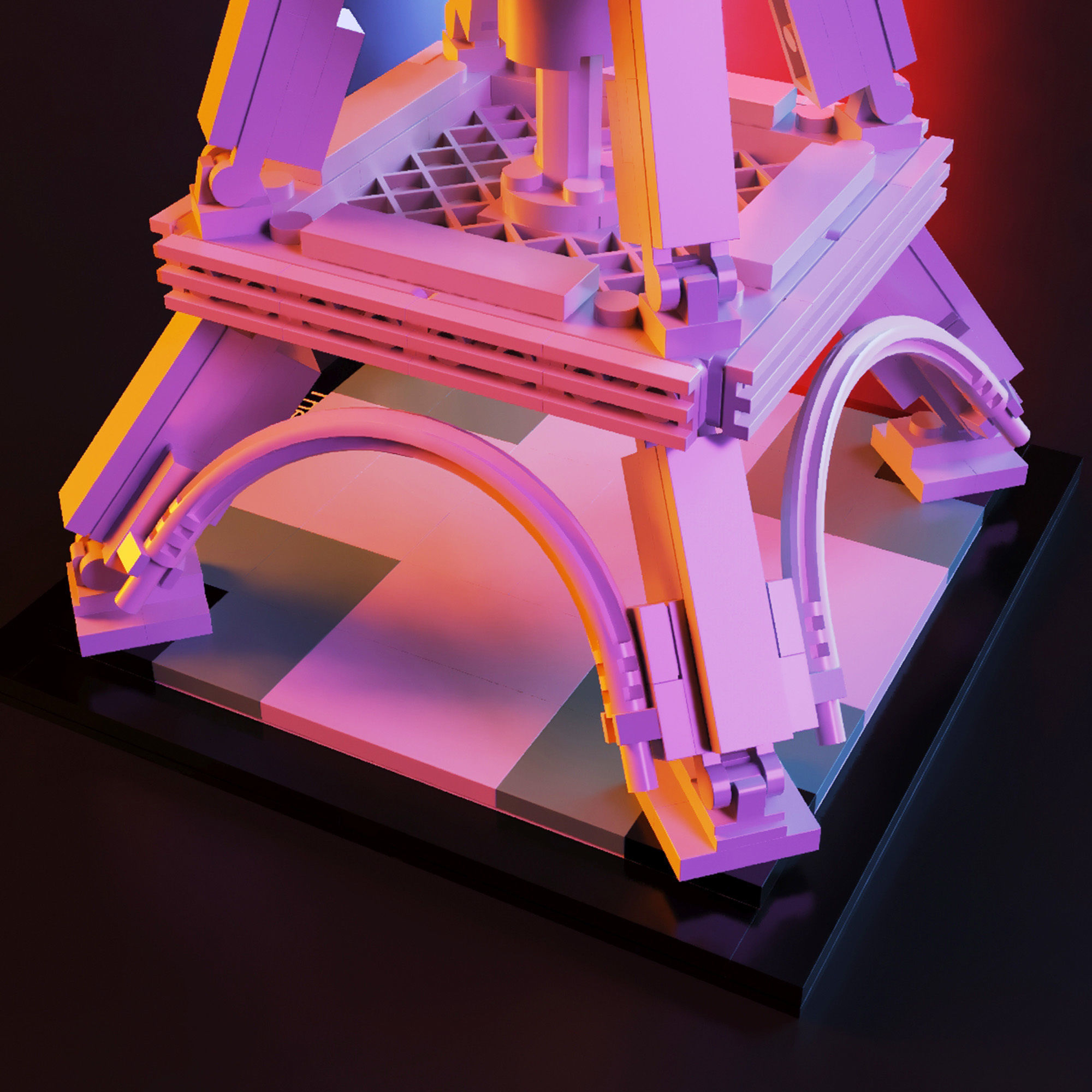 LEGO city Eiffel Tower stl 3D model 3D printable | CGTrader