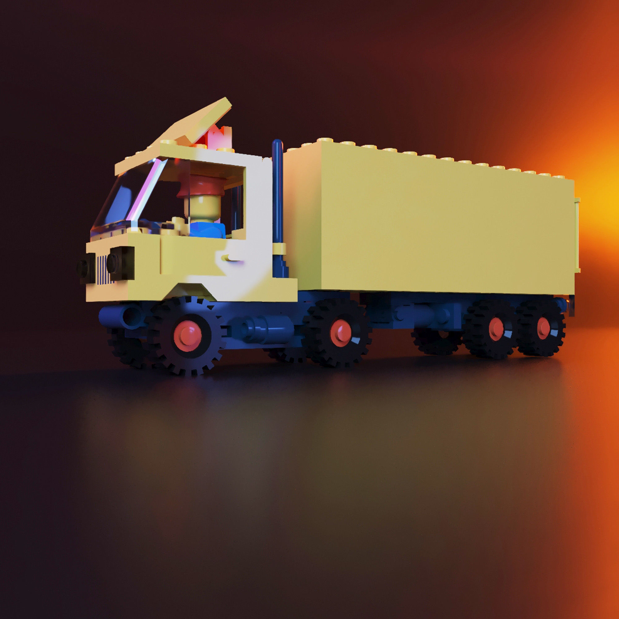 Lego truck car stl 3D model 3D printable | CGTrader