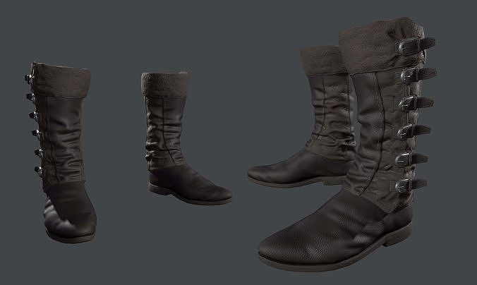 3D model witcher Gloves and Shoes VR / AR / low-poly | CGTrader