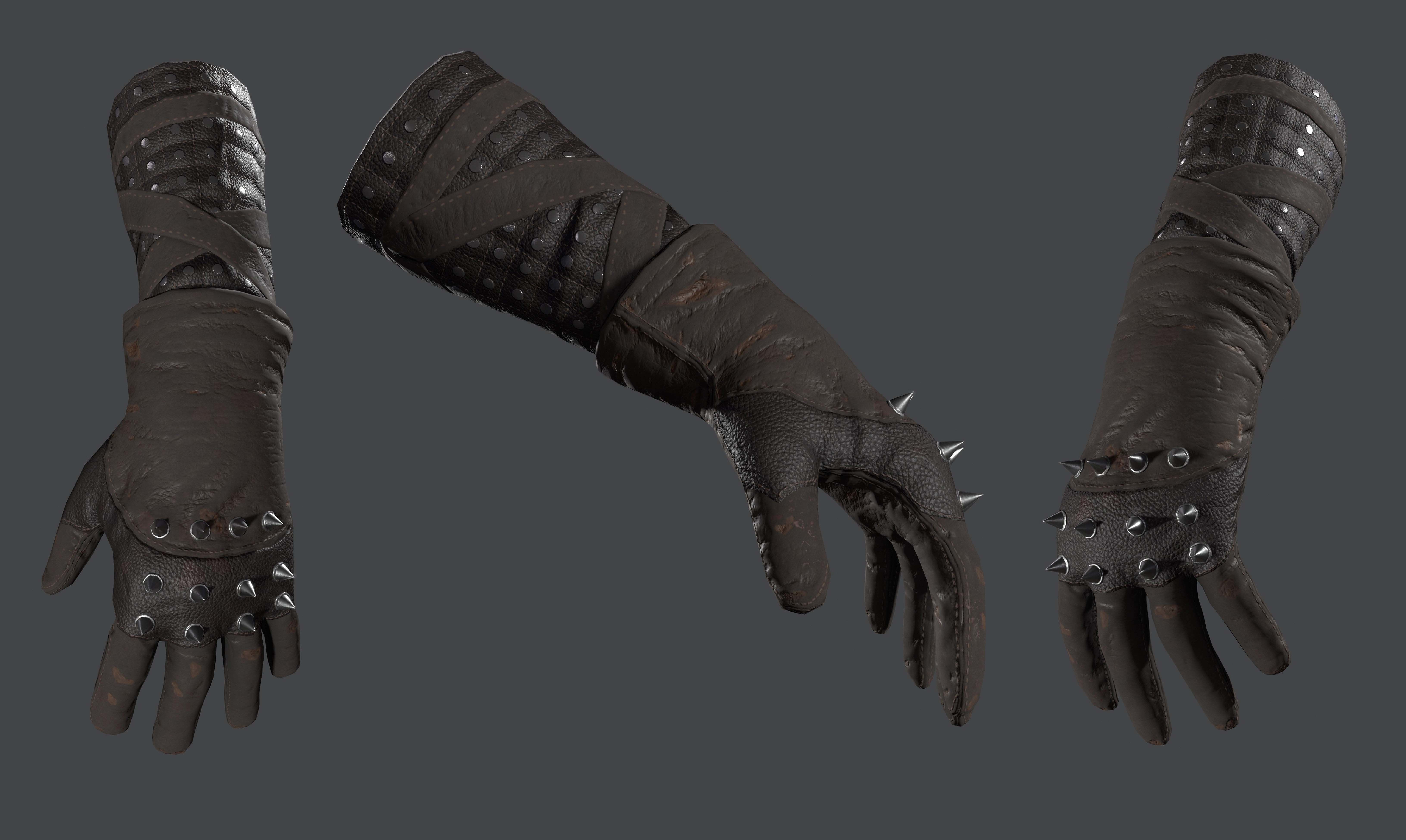 3D model witcher Gloves and Shoes VR / AR / low-poly | CGTrader