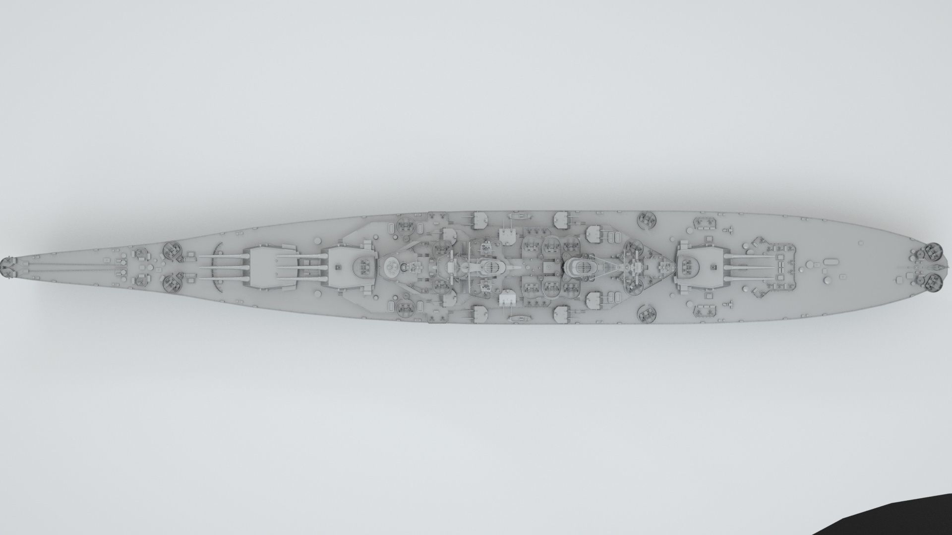 Iowa Class Battleship Missouri 3D model rigged | CGTrader