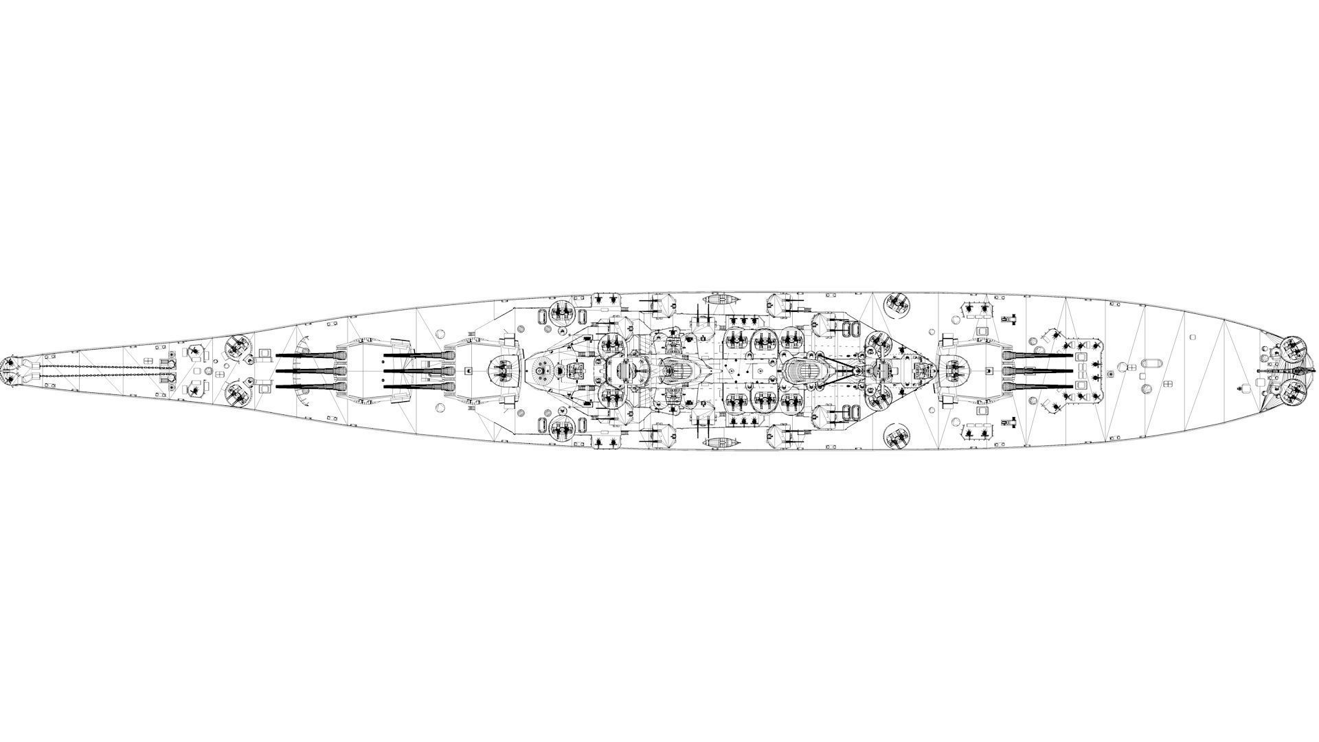Iowa Class Battleship Missouri 3D model rigged | CGTrader