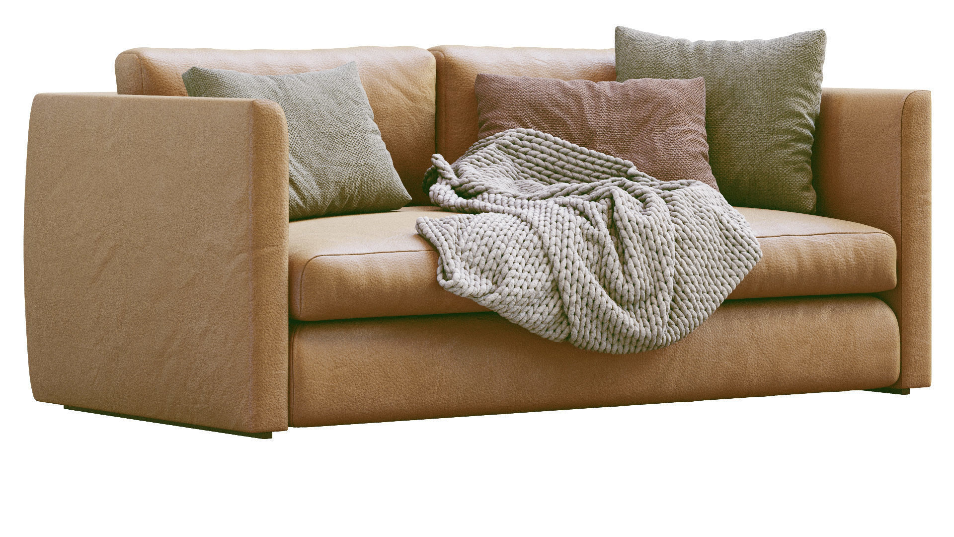 HACKNEY Leather Sofa By HAY 3D model | CGTrader