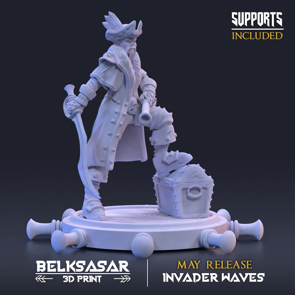 Pirate Deepsea Ruthless Commodore 3D model 3D printable | CGTrader