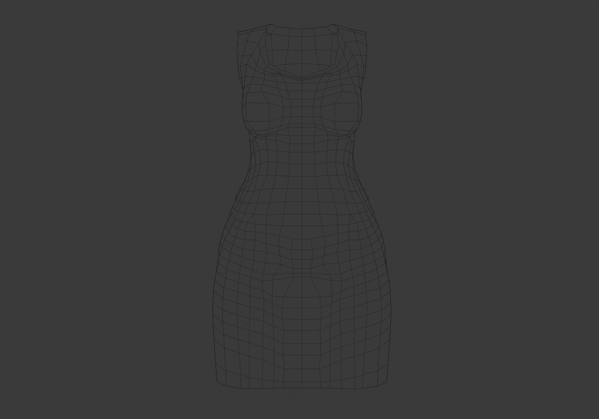 gold glitter dress 3D model | CGTrader