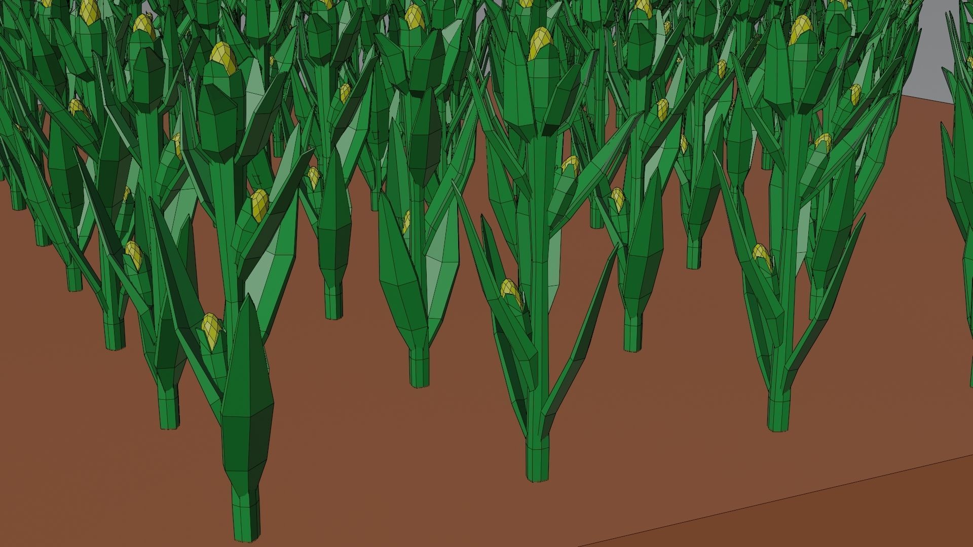 3D model Corn field isometric VR / AR / low-poly | CGTrader
