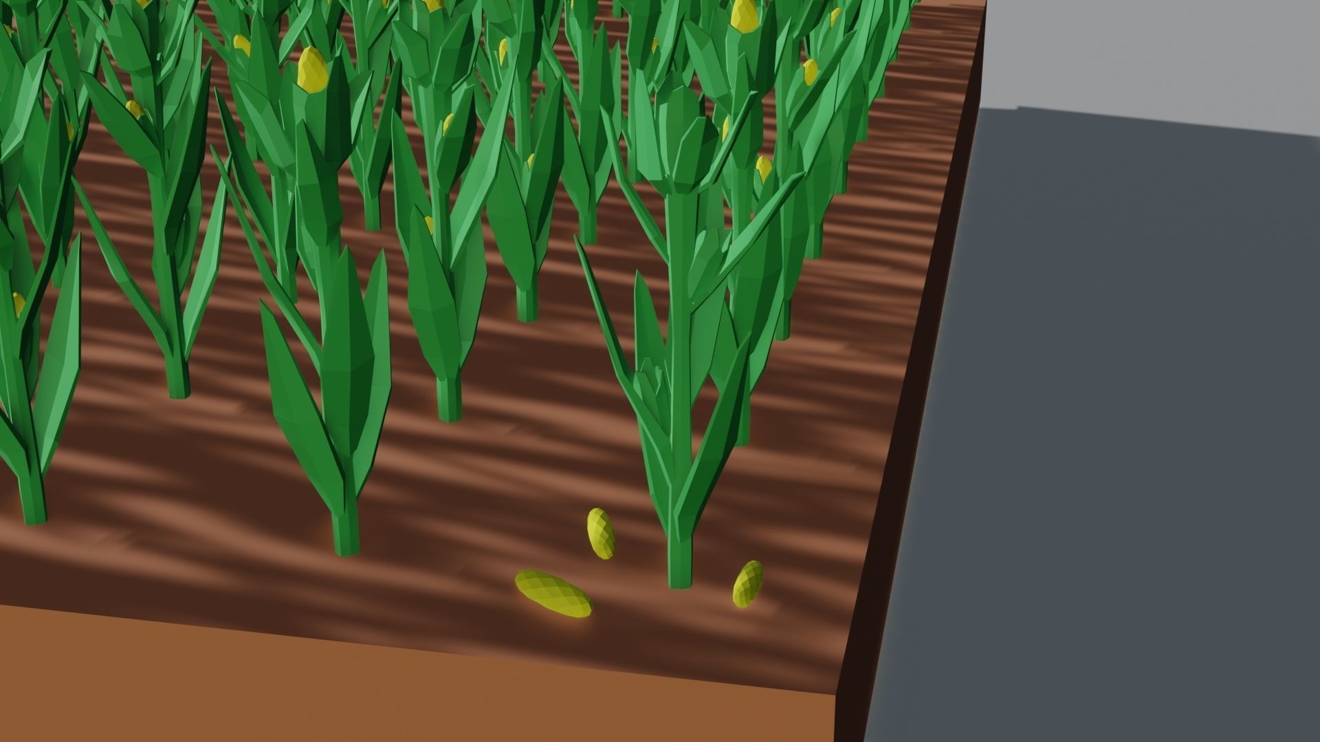 3D model Corn field isometric VR / AR / low-poly | CGTrader