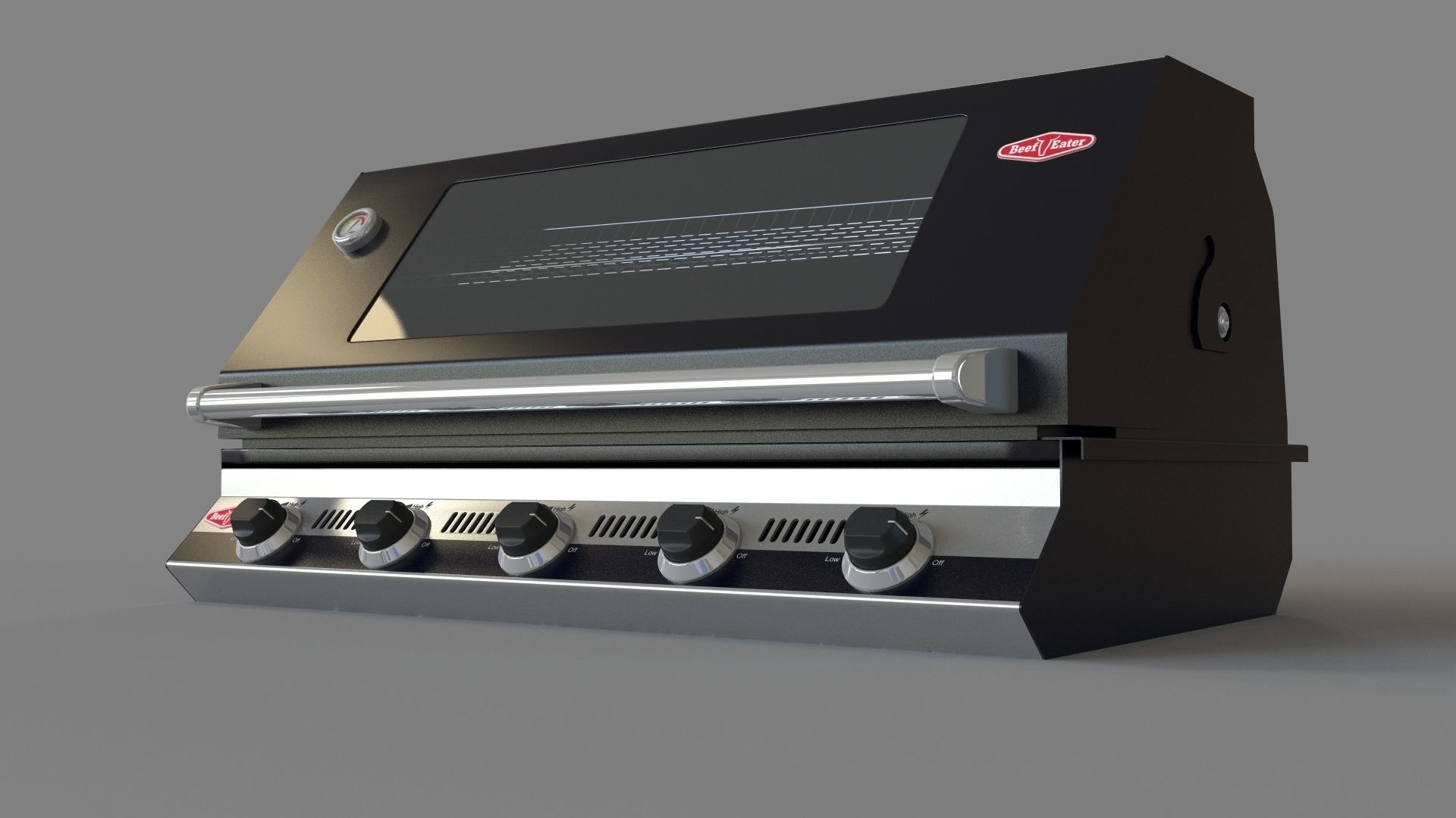 Beef Eater Black 3000E 5 Burner Built-in BBQ Grill 3D model | CGTrader