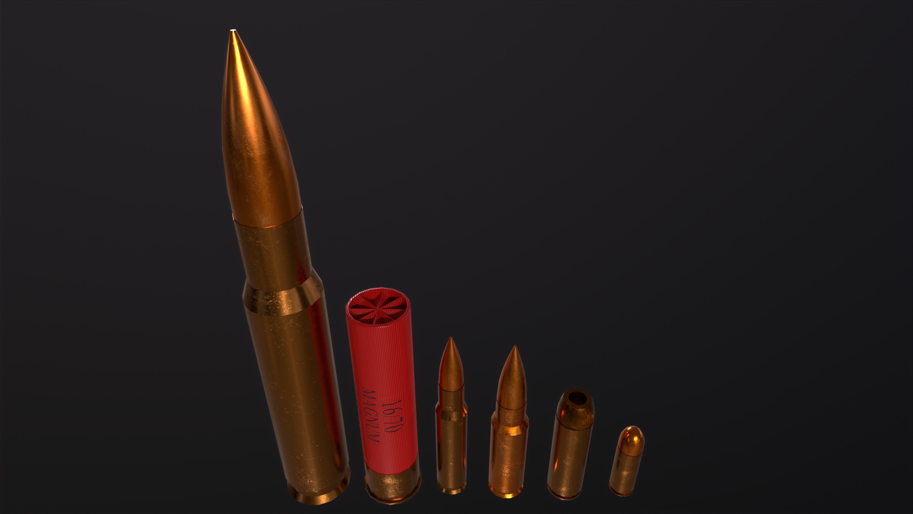 3D model Small pack of common bullets VR / AR / low-poly | CGTrader