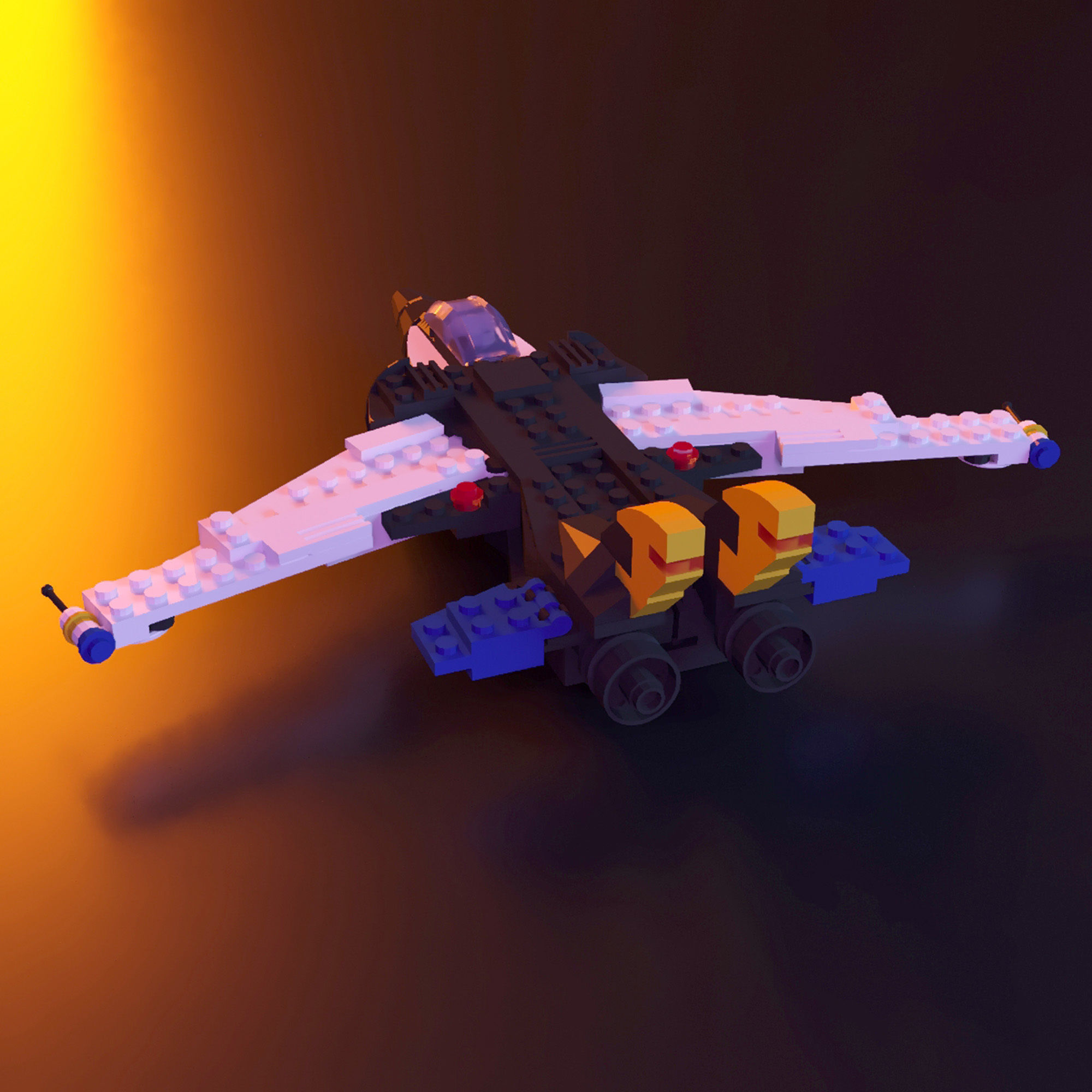Lego technic plane jet Thunder Wings stl 3D model 3D printable | CGTrader