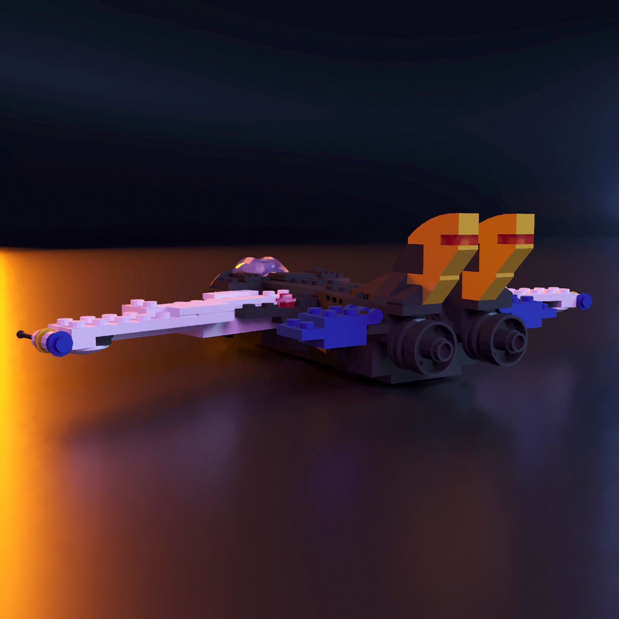 Lego technic plane jet Thunder Wings stl 3D model 3D printable | CGTrader