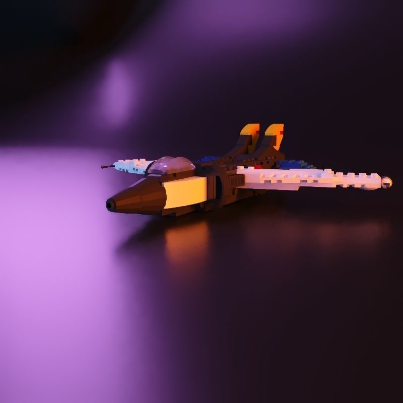 Lego technic plane jet Thunder Wings stl 3D model 3D printable | CGTrader