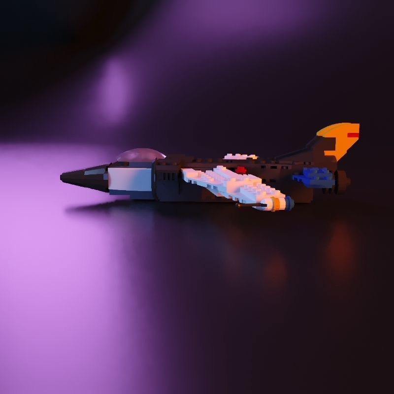 Lego technic plane jet Thunder Wings stl 3D model 3D printable | CGTrader