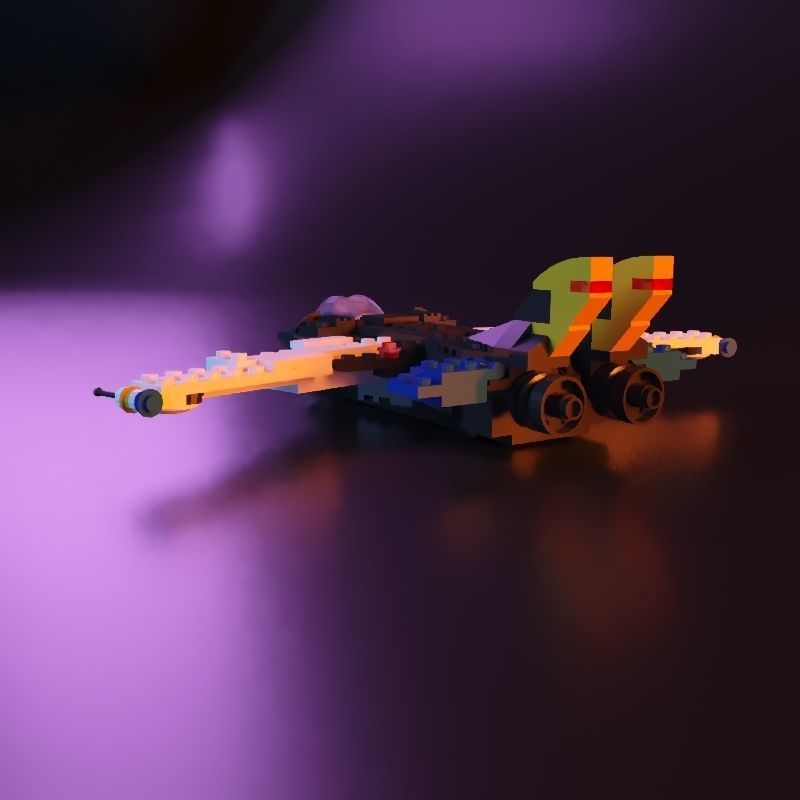Lego technic plane jet Thunder Wings stl 3D model 3D printable | CGTrader