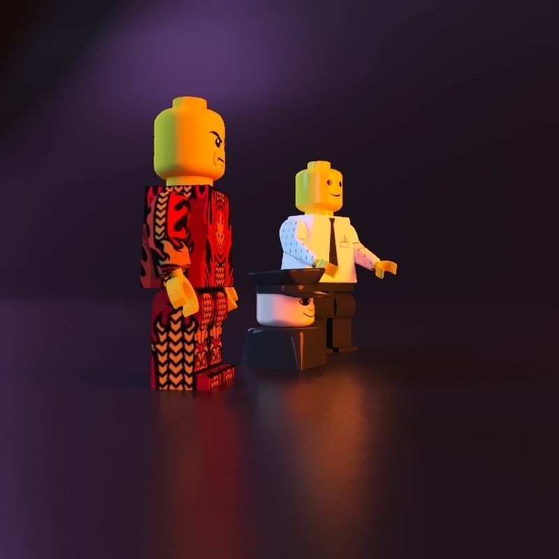 Lego man set policeman ninja man stl 3D model 3D printable | CGTrader