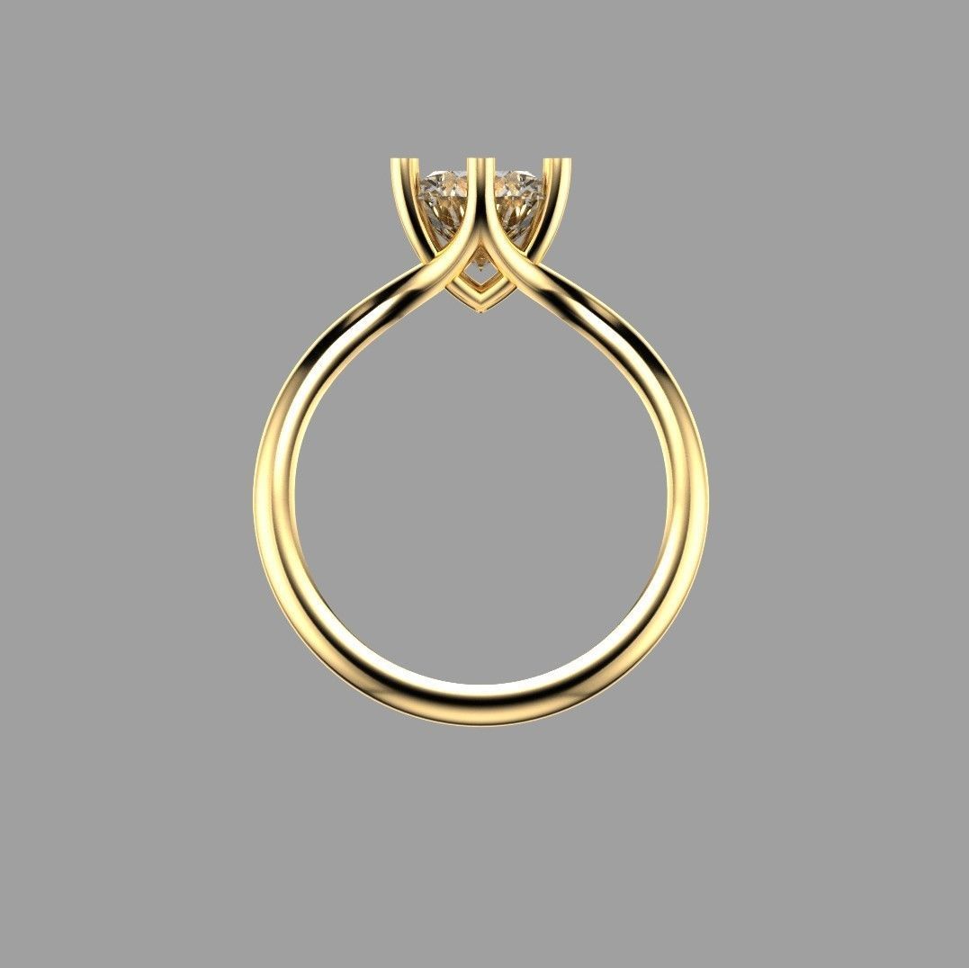 Six Claw Solitaire Ring 3D model 3D printable | CGTrader