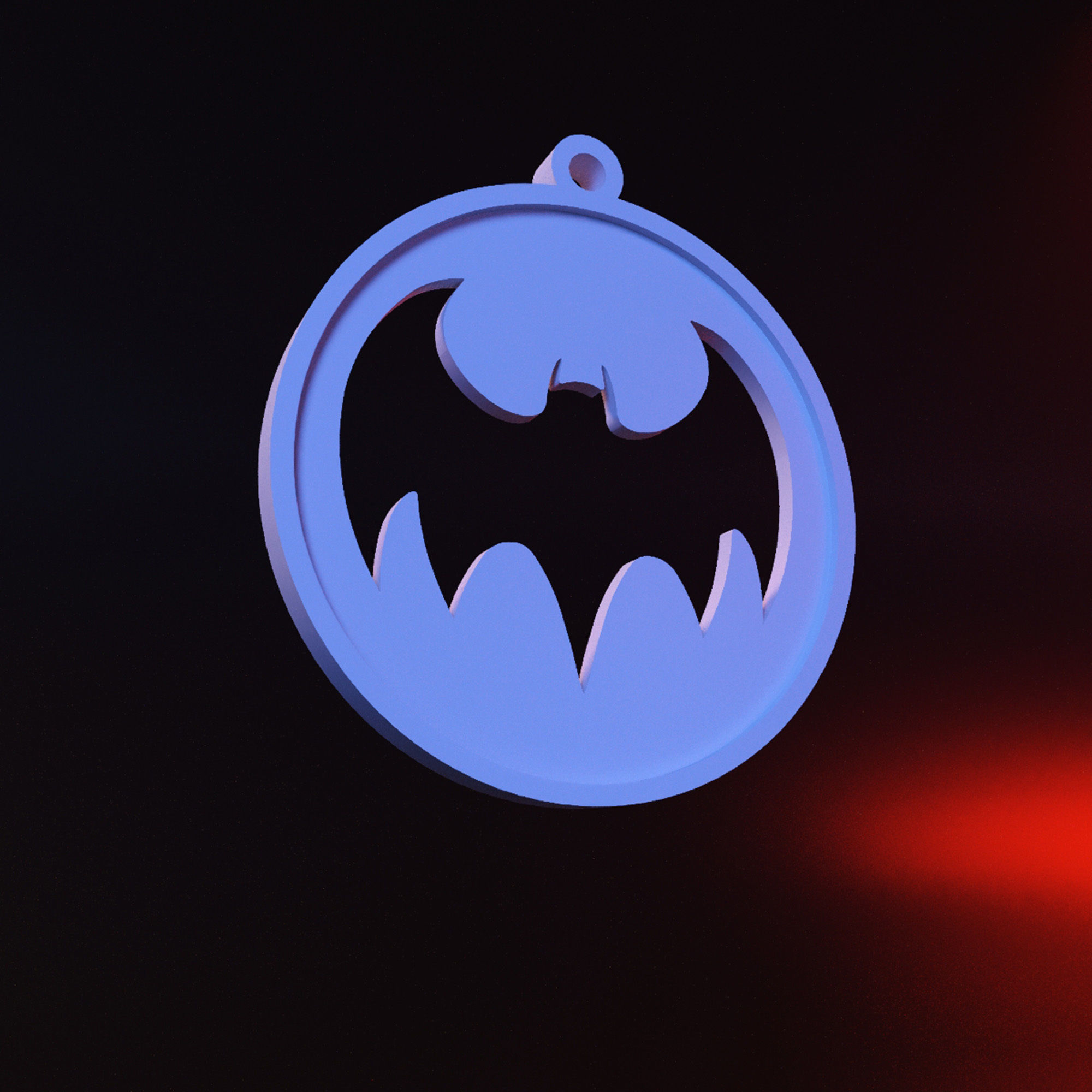 Batman pendant keychain stl 3D model 3D printable | CGTrader