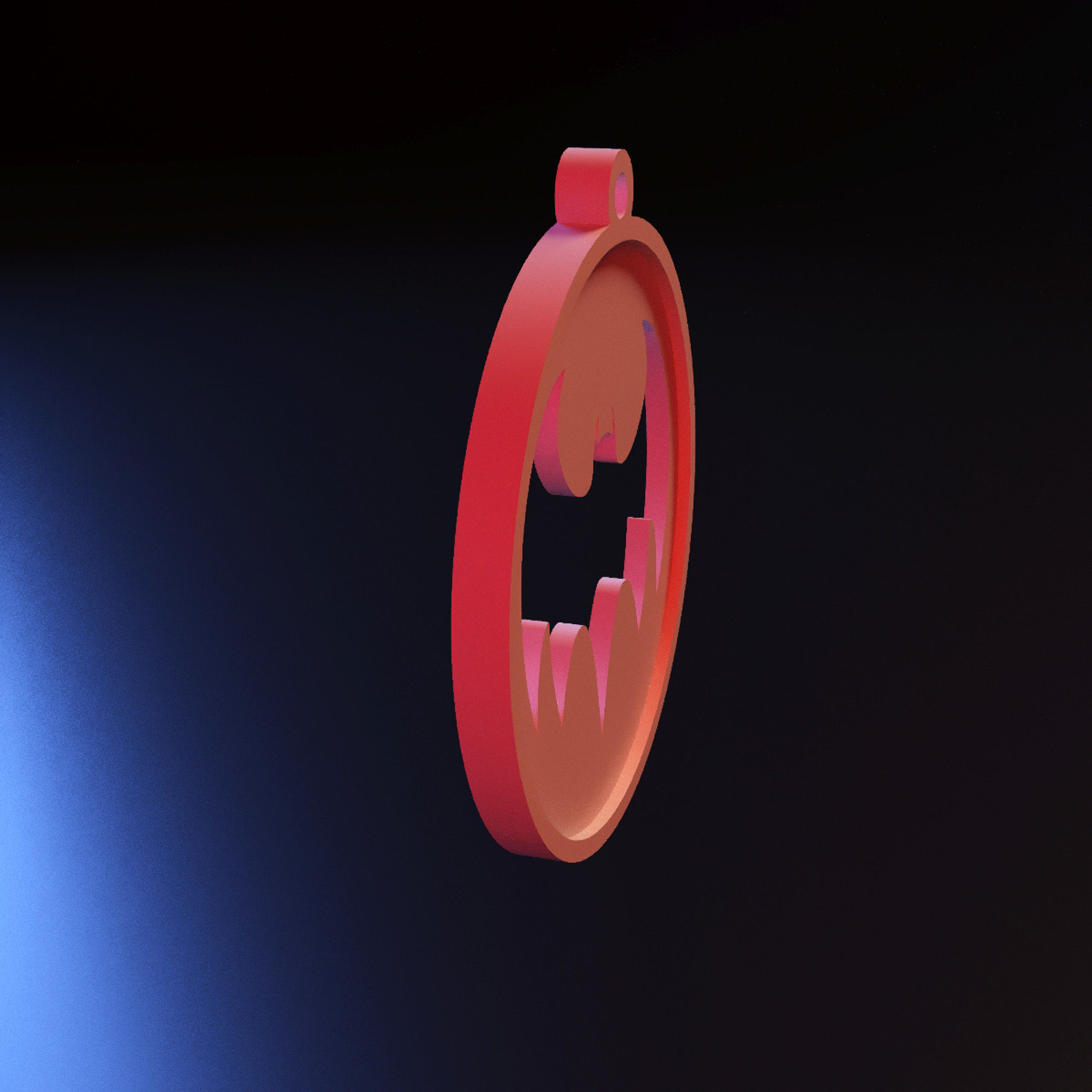 Batman pendant keychain stl 3D model 3D printable | CGTrader