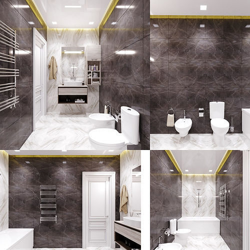 Bathroom interior design 3D model | CGTrader