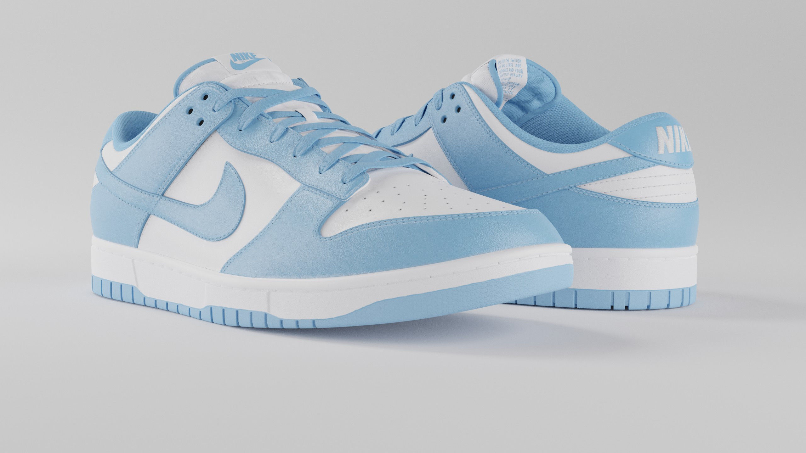3D model Nike Dunk Low UNC VR / AR / low-poly | CGTrader
