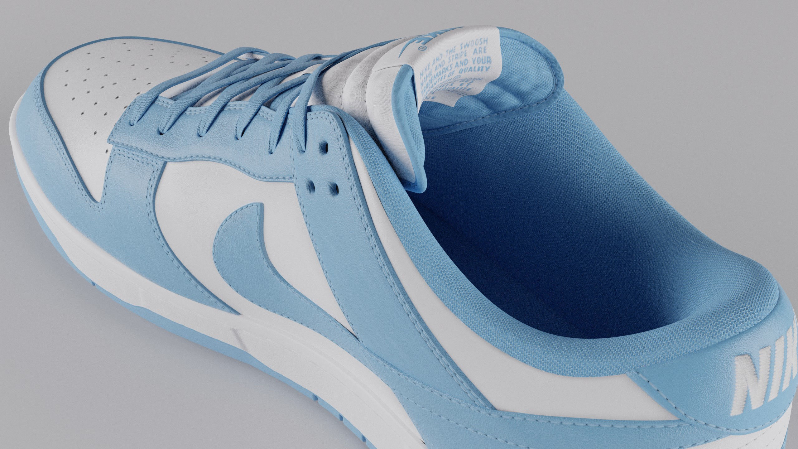 3D model Nike Dunk Low UNC VR / AR / low-poly | CGTrader