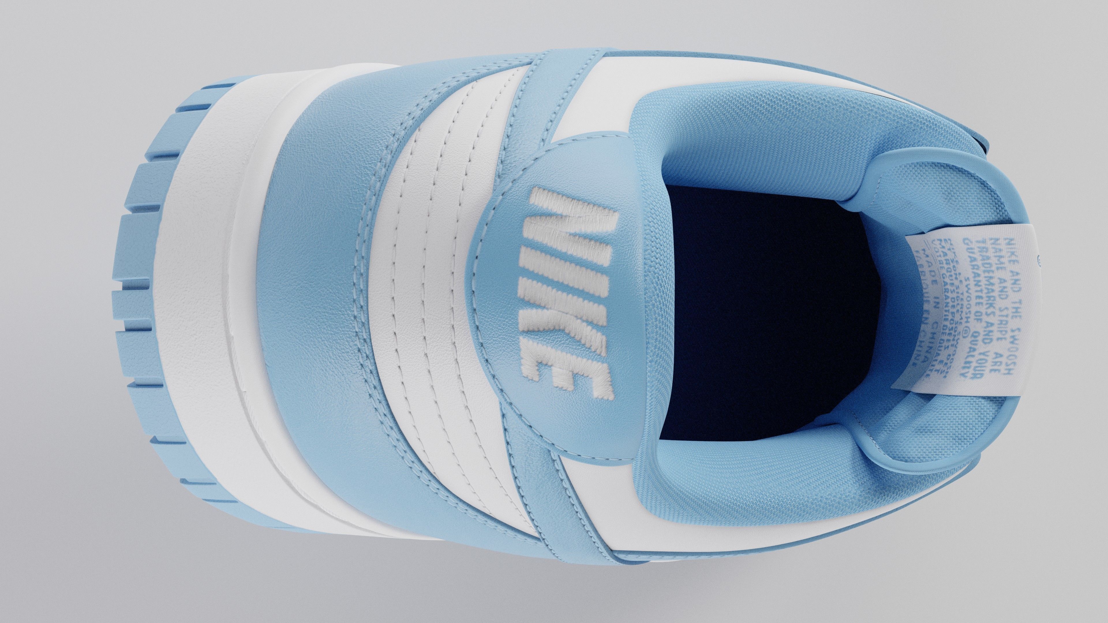 3D model Nike Dunk Low UNC VR / AR / low-poly | CGTrader