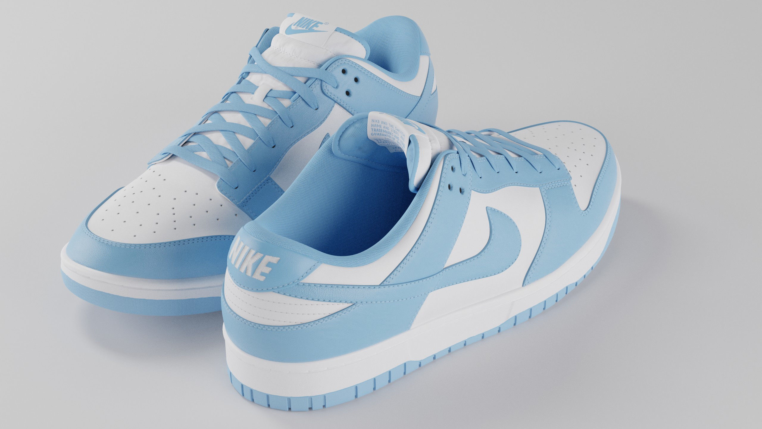 3D model Nike Dunk Low UNC VR / AR / low-poly | CGTrader