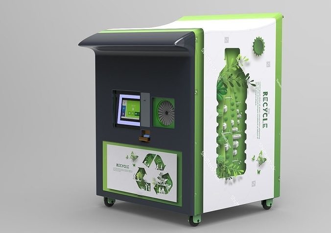 Recycling Machine For glass and plastic and aluminum cans 3D model ...