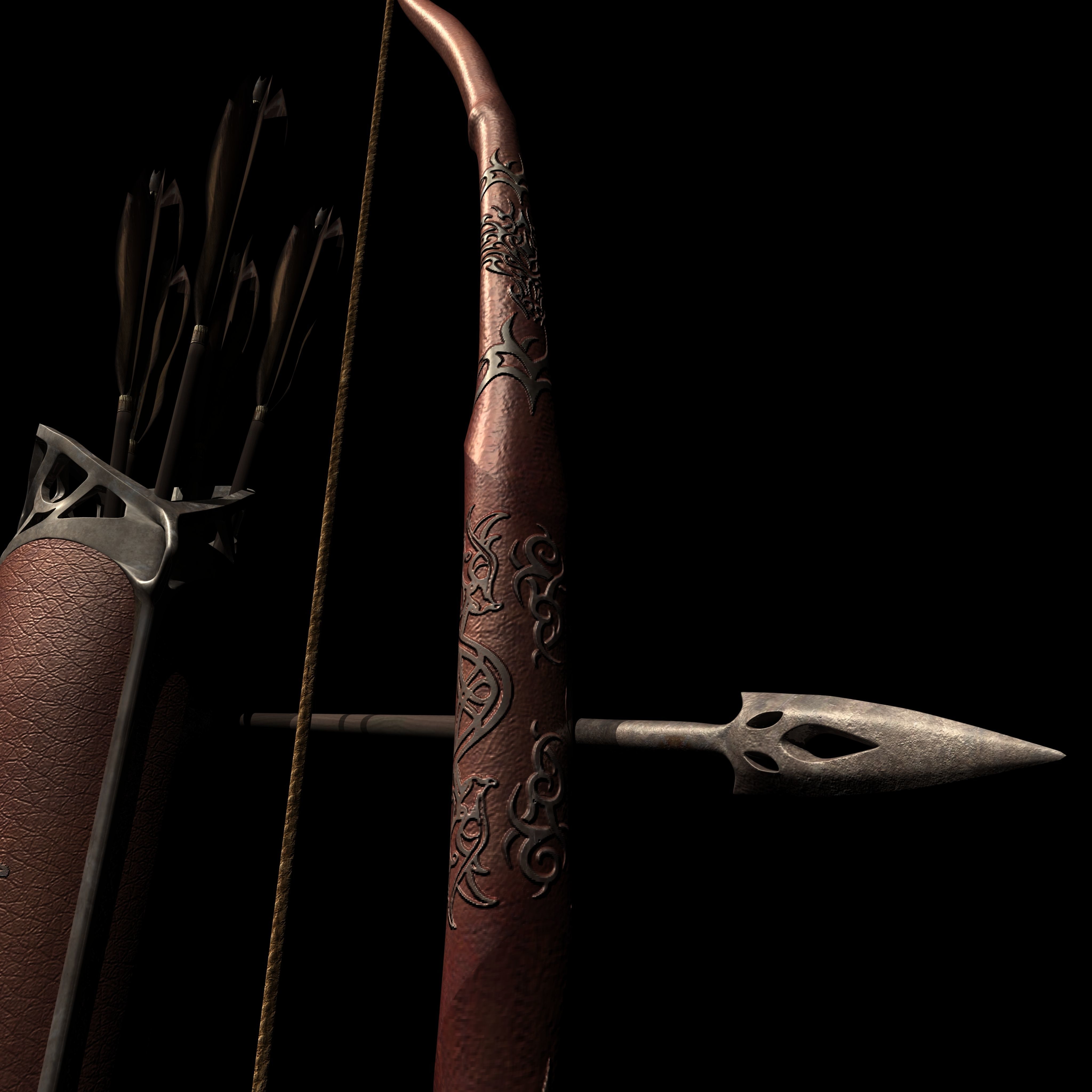 3D model Ancient Arrow in weapon VR / AR / low-poly | CGTrader