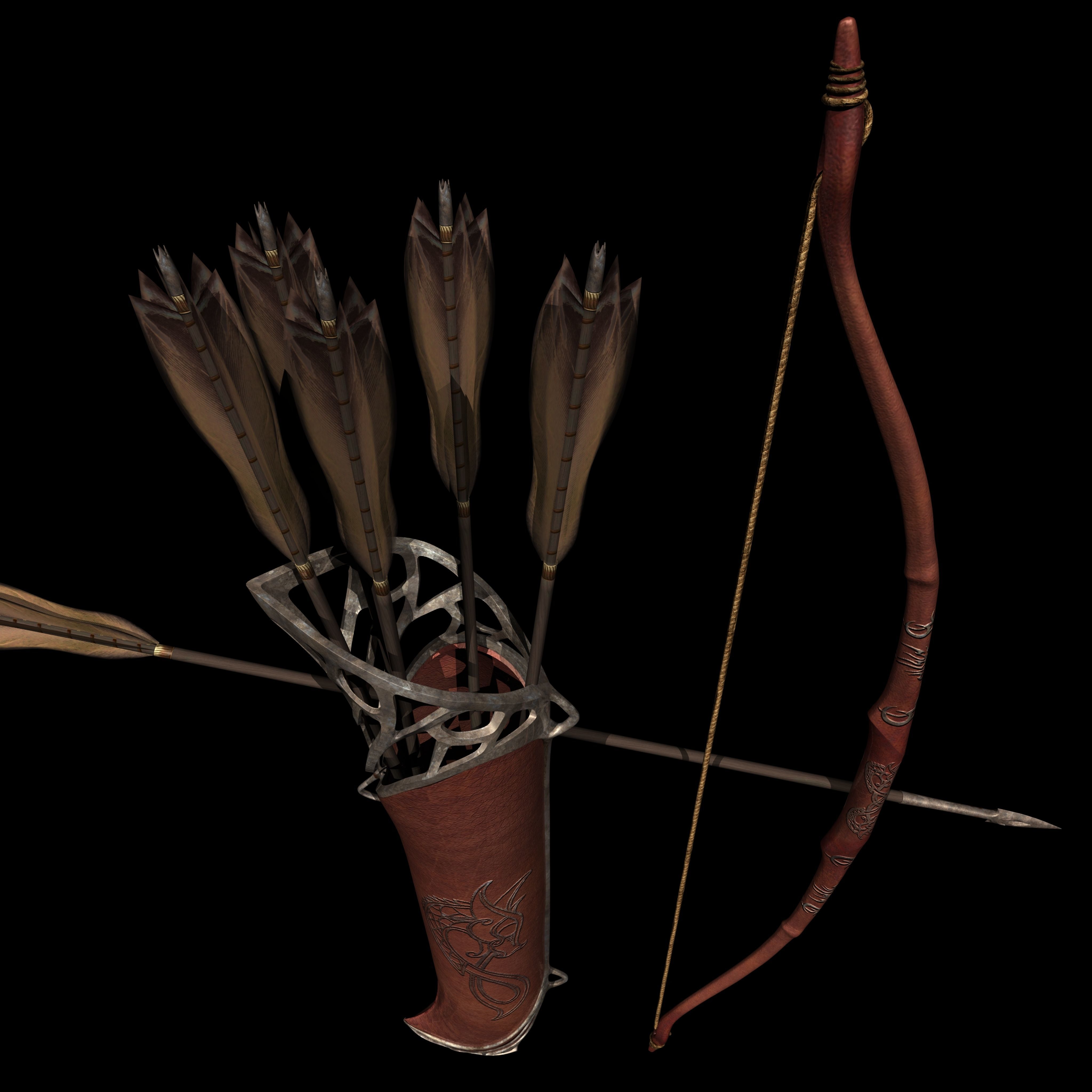 3D model Ancient Arrow in weapon VR / AR / low-poly | CGTrader