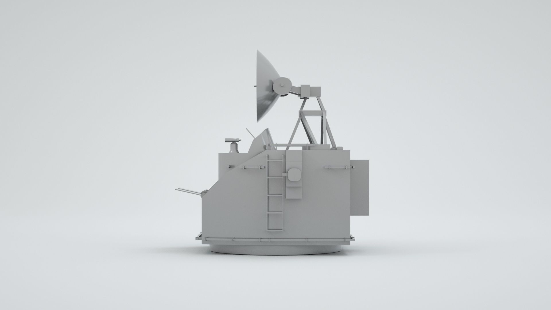 Naval Mk37 Fire Control Director System Mk9 Mod1 Mk25 Antenna 3D model ...