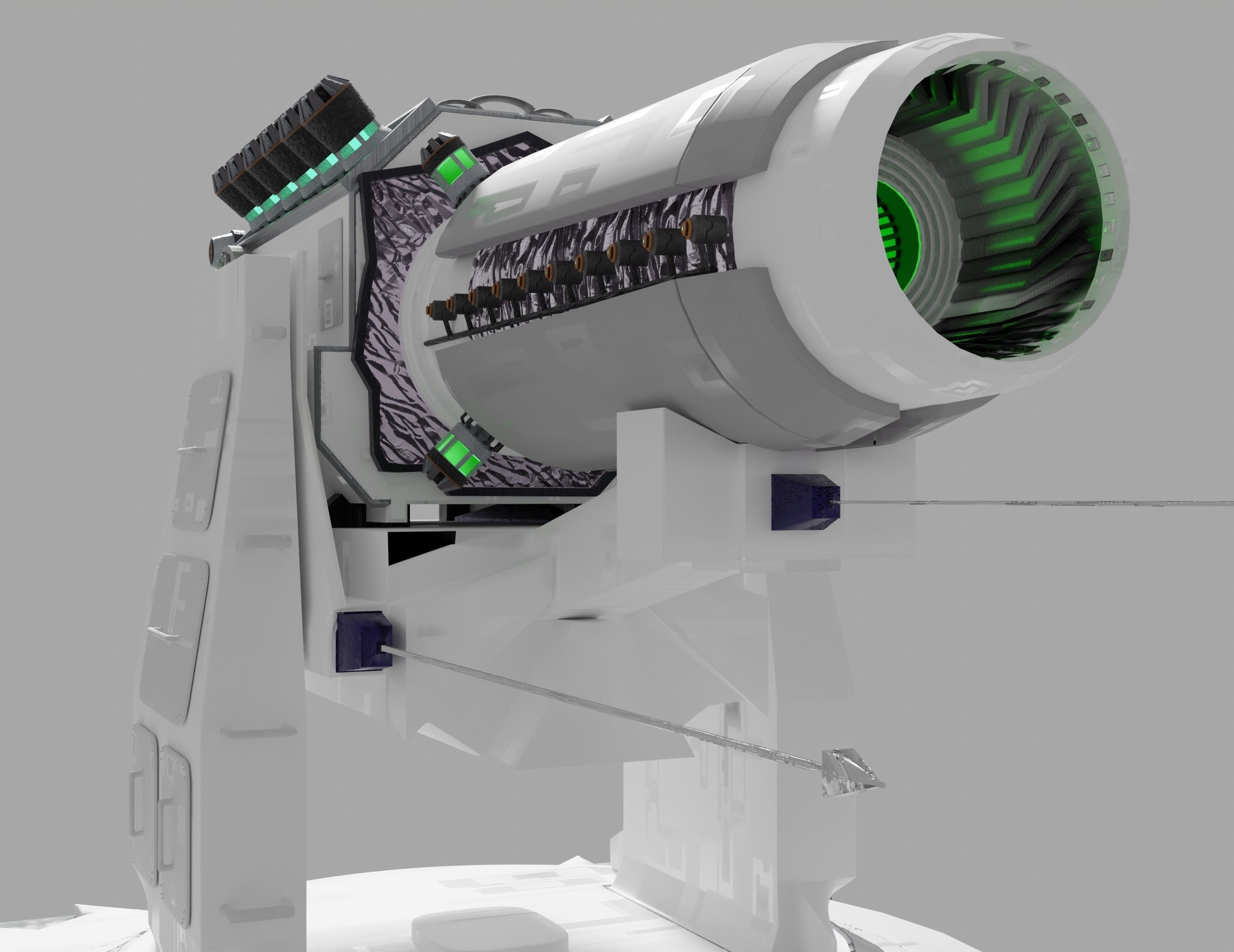 3D model Lunar base defence plasma turret 1 VR / AR / low-poly | CGTrader