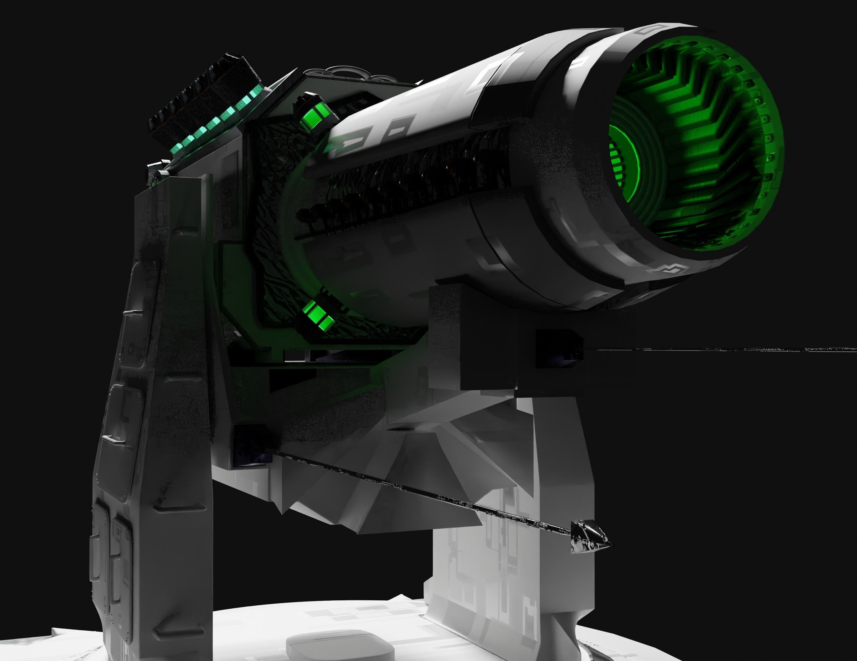 3D model Lunar base defence plasma turret 1 VR / AR / low-poly | CGTrader