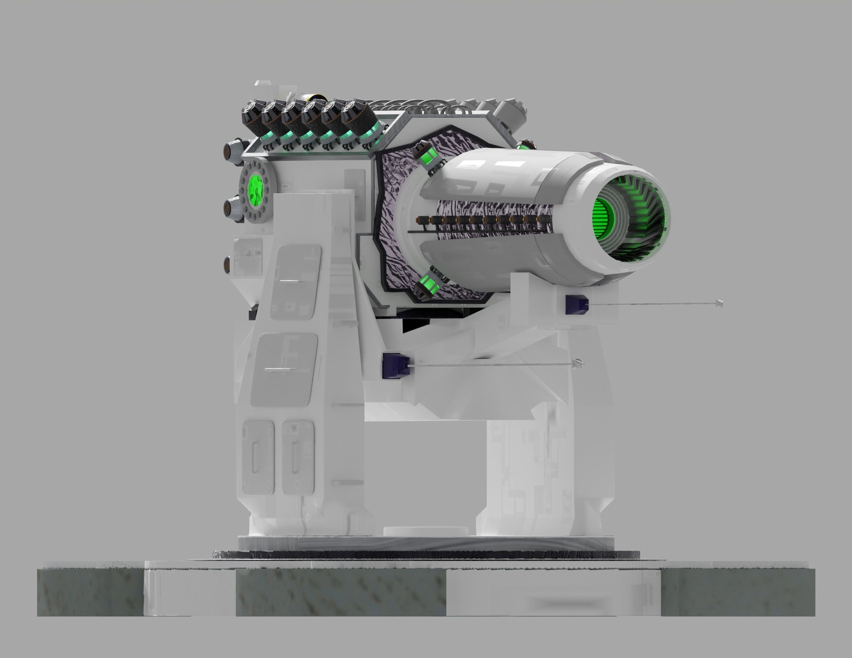3D model Lunar base defence plasma turret 1 VR / AR / low-poly | CGTrader