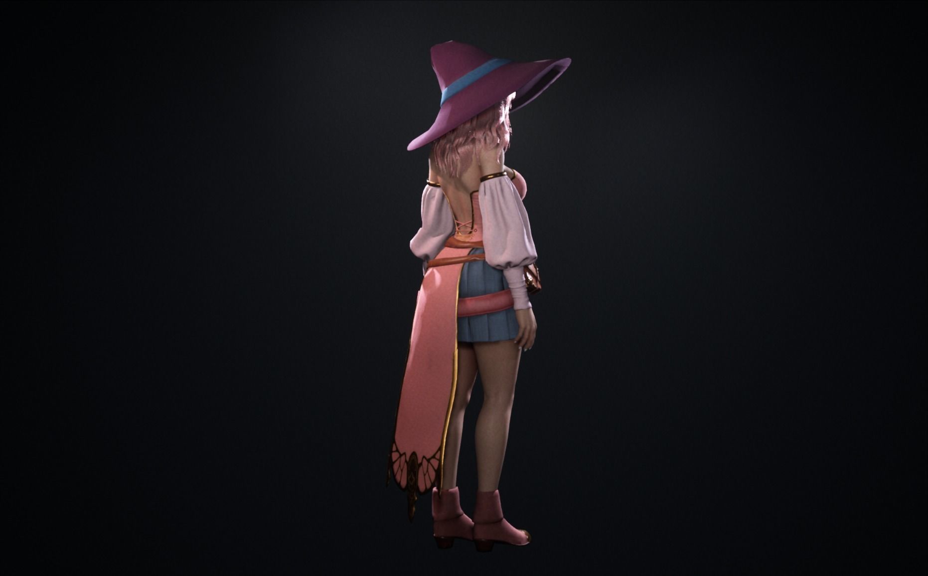 3D model Witch Girl - Game Ready Rigged Character VR / AR / low-poly ...