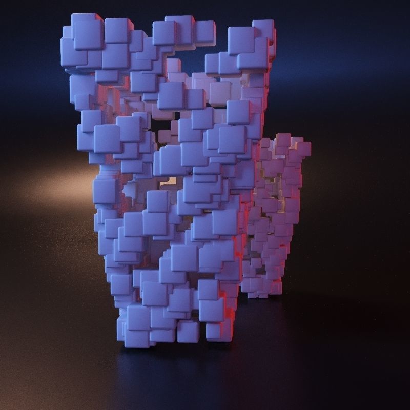 Vase minecraft cubic set 3D model 3D printable | CGTrader