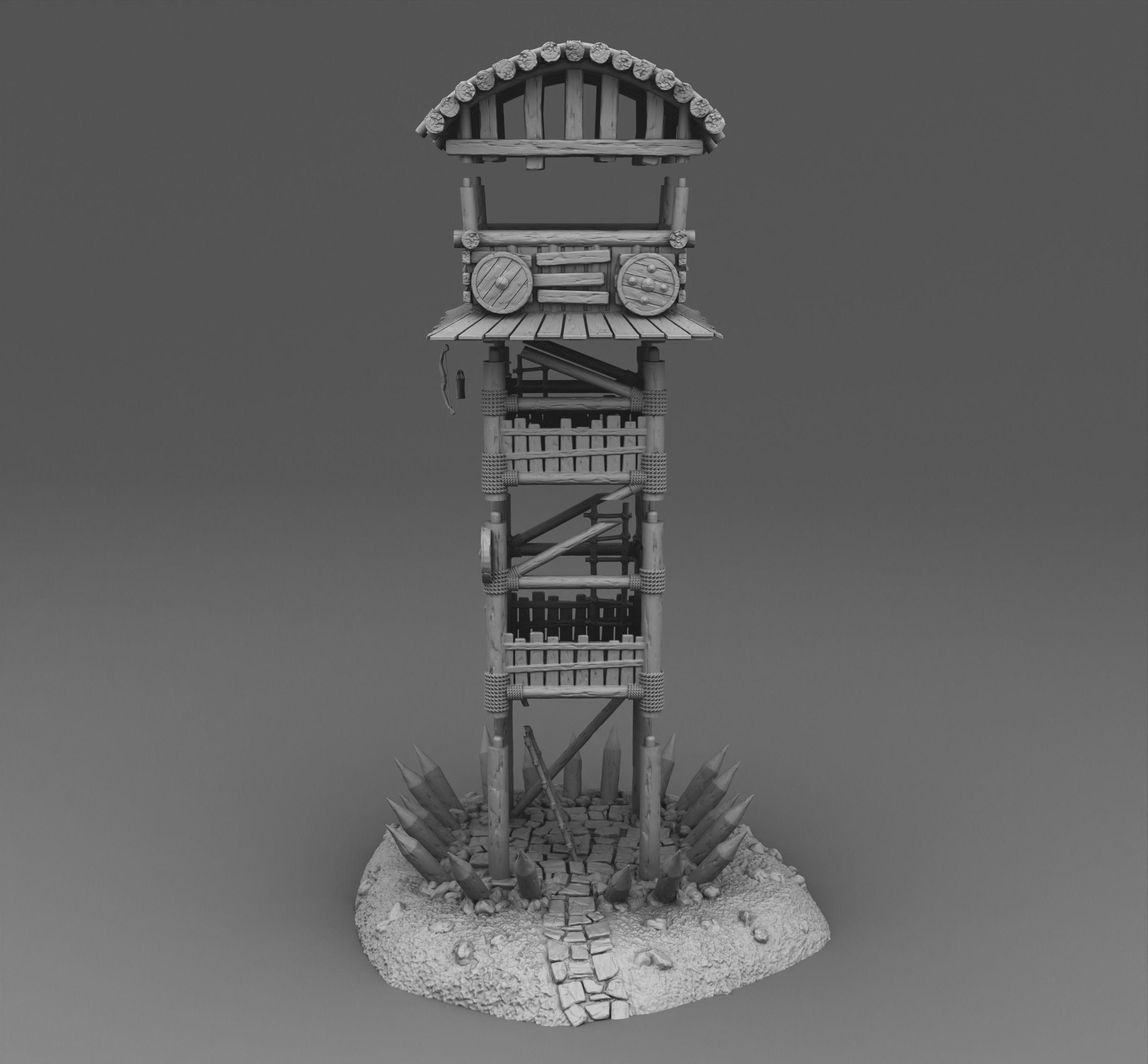 Medieval Towers 3D model 3D printable | CGTrader