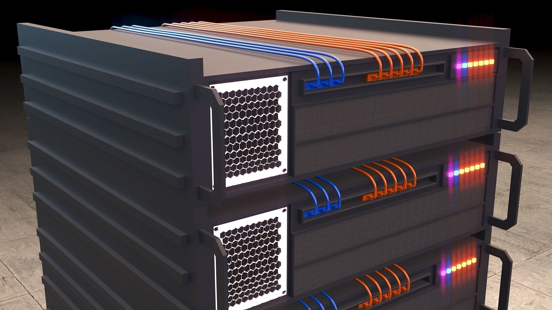 Server Room Racks 3D model | CGTrader