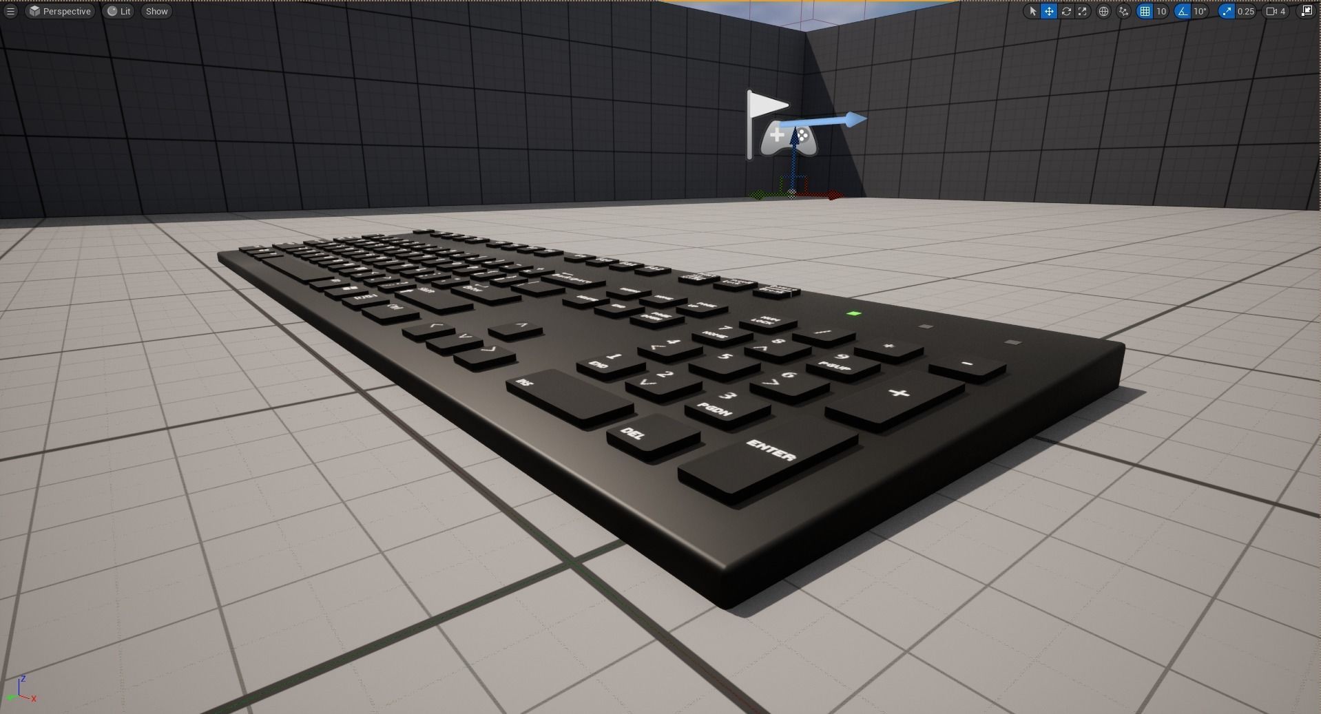 3D model Simple Slim Desktop Keyboard VR / AR / low-poly | CGTrader