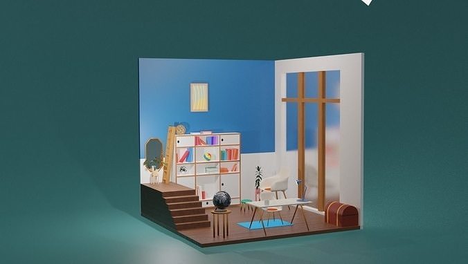 STUDY ROOM 3D model | CGTrader