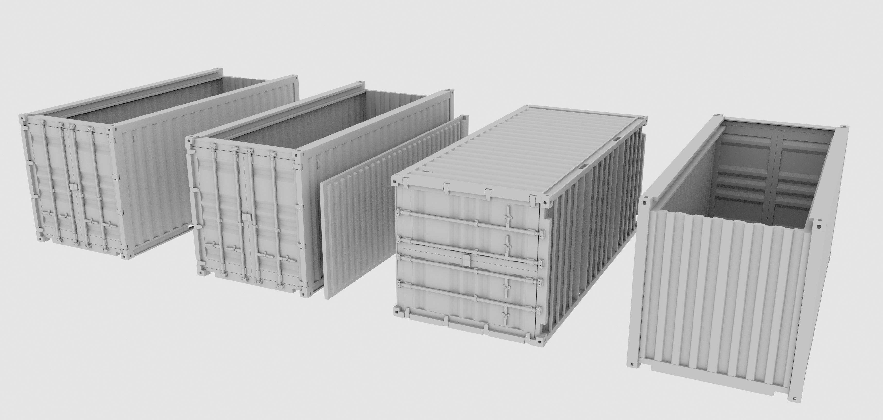 Shipping container 20DV printable 3D model 3D printable | CGTrader